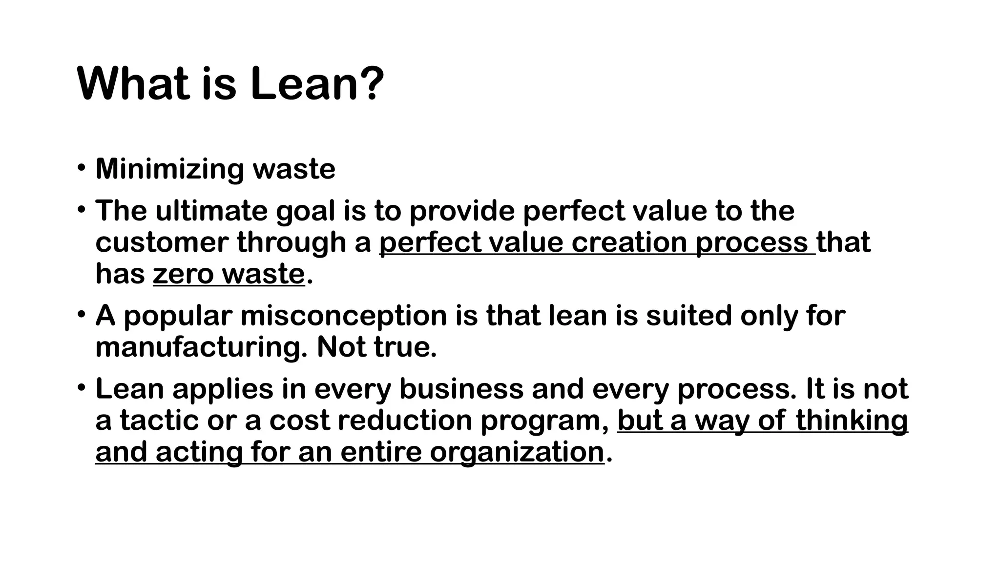Lean Thinking: Making Efficiency an Everyday Thing | PPTX