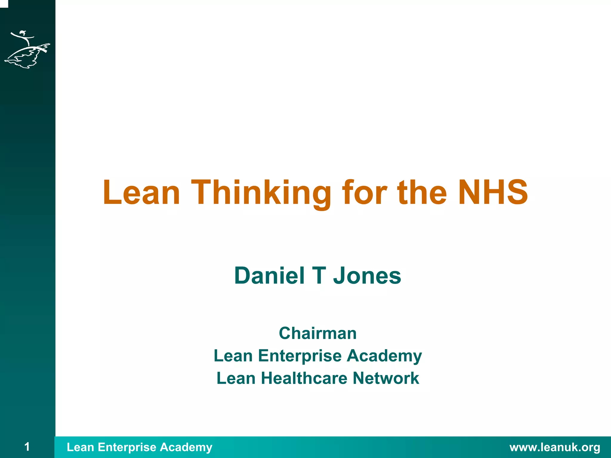 Lean Thinking for the NHS | PDF