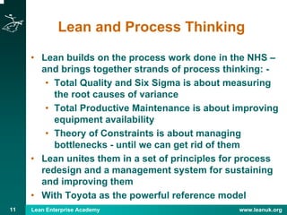 Lean Thinking for the NHS | PDF | Healthcare Industry | Industries