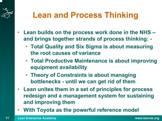 Lean Thinking for the NHS | PPT