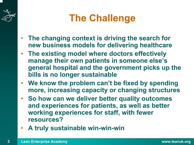 Lean Thinking for the NHS | PPT