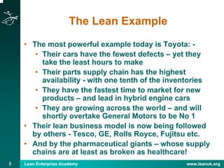 Lean Thinking for the NHS | PDF | Healthcare Industry | Industries