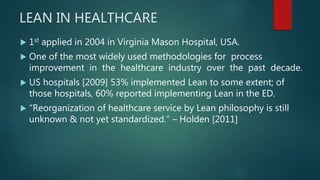 Lean thinking in EMERGENCY Department | PPTX