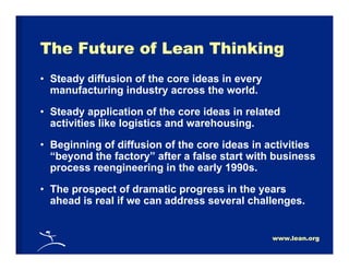 Lean Thinking Past and Future | PDF