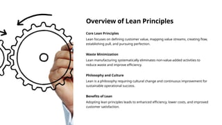 Understanding Lean tools, line balancing, Single piece flow | PPTX