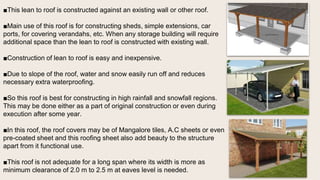 Lean to roof | PPTX