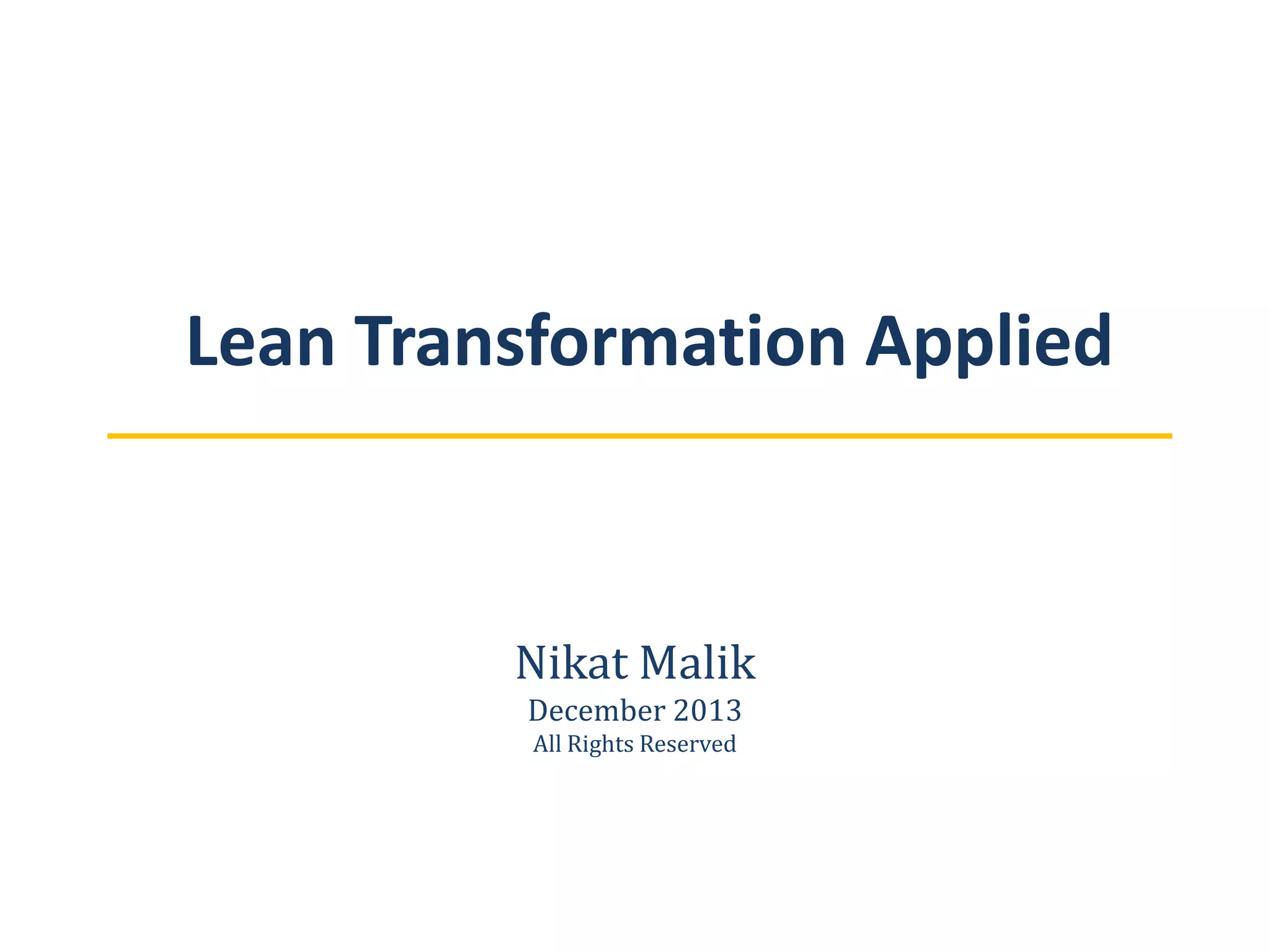Lean Transformation | PPTX