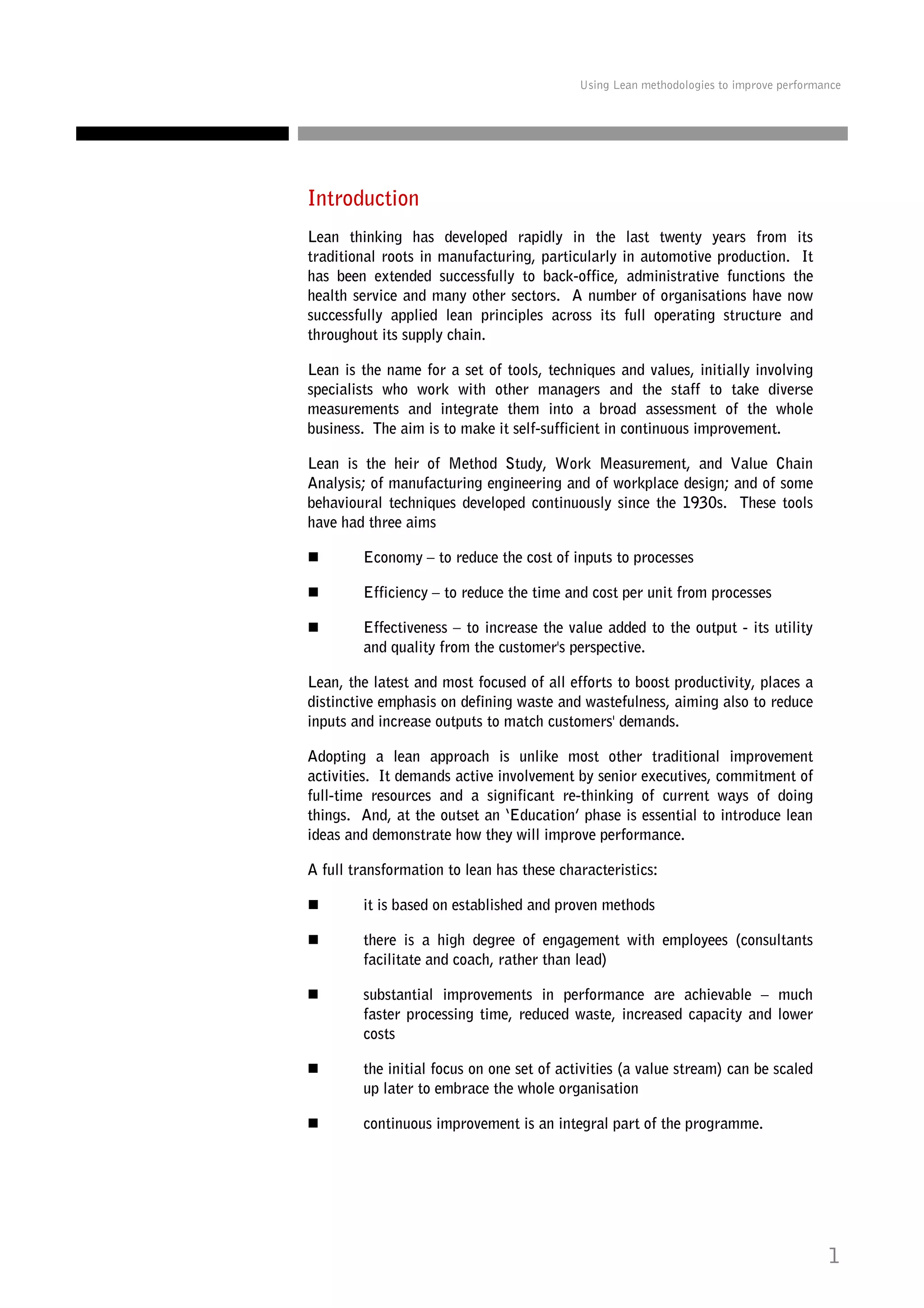 Lean transformation | PDF