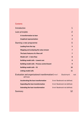 Lean transformation | PDF