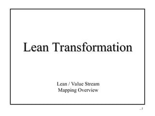 Lean Transformation with Value stream mapping | PPT
