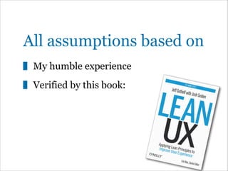 Lean UX - a suggestion | PPT
