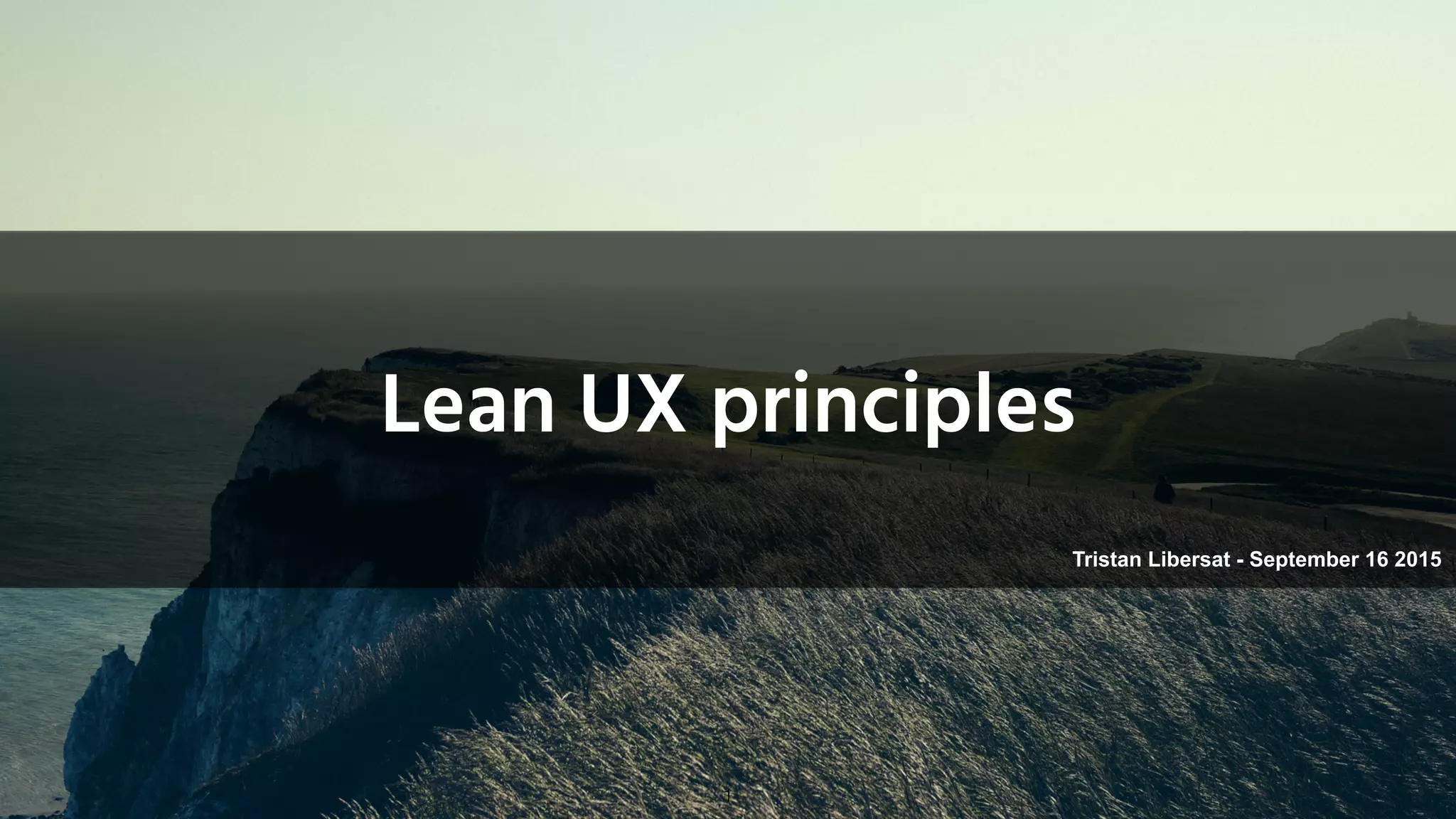 Lean UX principles | PPT