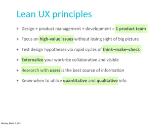 Lean UX framework | PPT