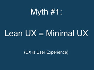 5 Myths of Lean UX | PDF
