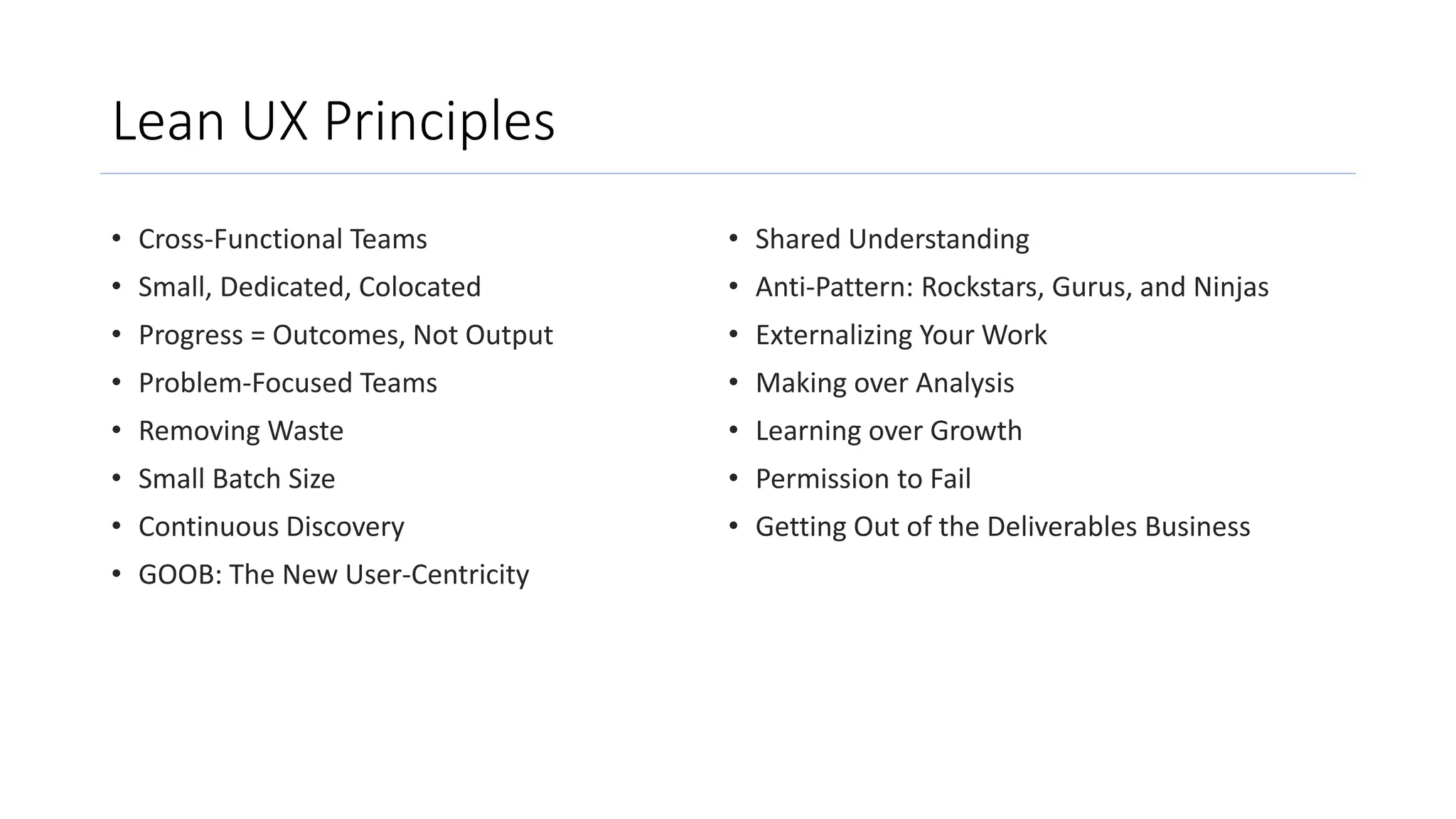 Lean Ux Principles Ppt