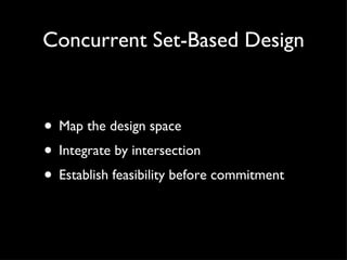 Lean UX SF November Meetup - Concurrent Set-Based Design | PPT