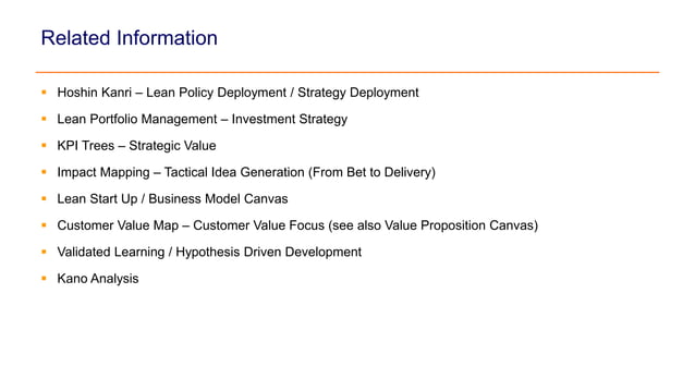 Lean Value Tree Overview | PPT