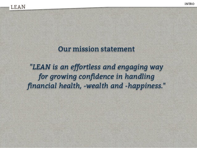 Lean - Vision Statement