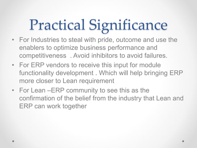 Lean vs erp | PPT