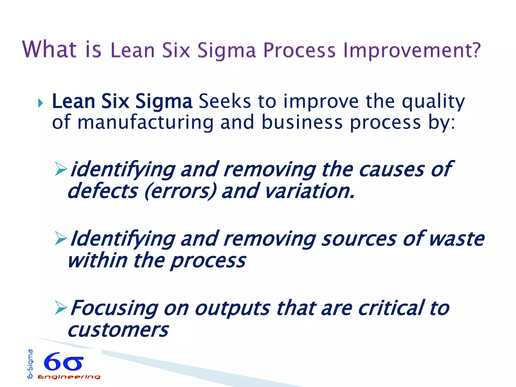 Lean vs six sigma -jk | PDF