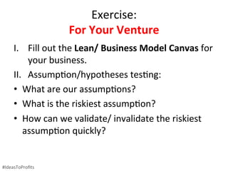 Lean startup workshop | PPT