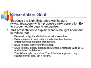 Light Enterprise Architecture introduction | PPT