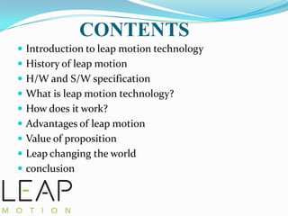Leap motion controller | PPT