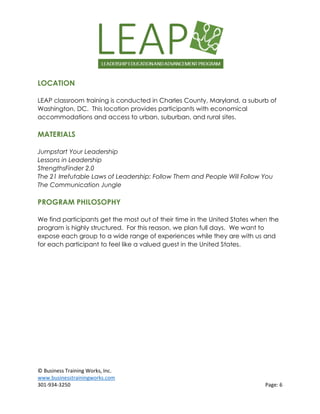 LEAP: Leadership Education and Advancement Program | PDF