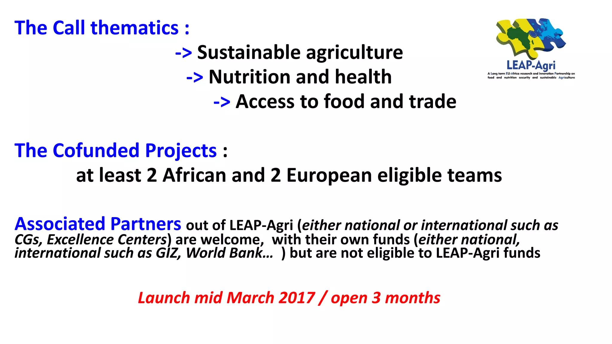 LEAP-Agri ERA-NET cofund presentation | PPT