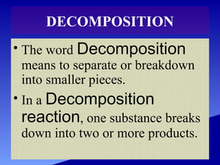 types of chemical reaction | PPT