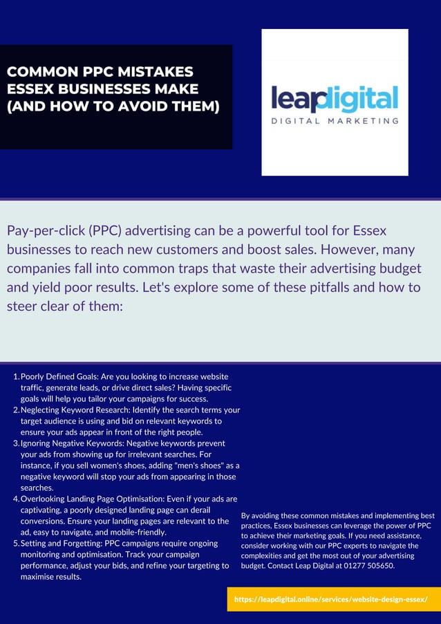 Common PPC Mistakes Essex Businesses Make (and How to Avoid Them) | PDF