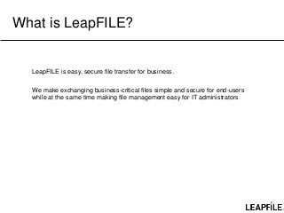 LeapFILE Admin Overview