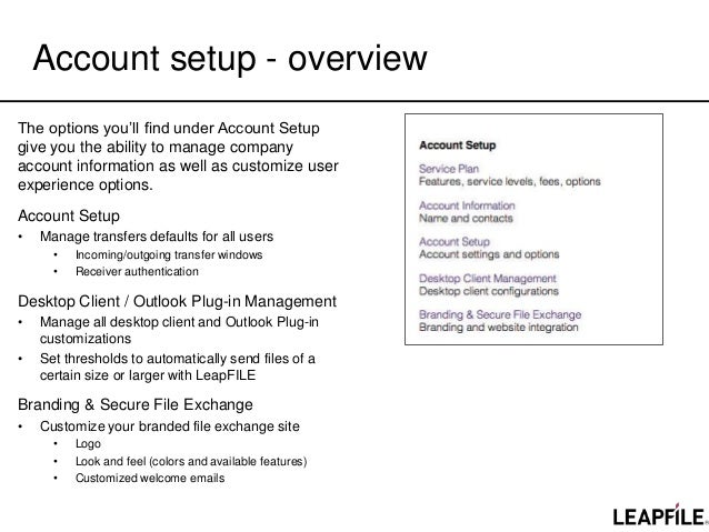 LeapFILE Admin Overview