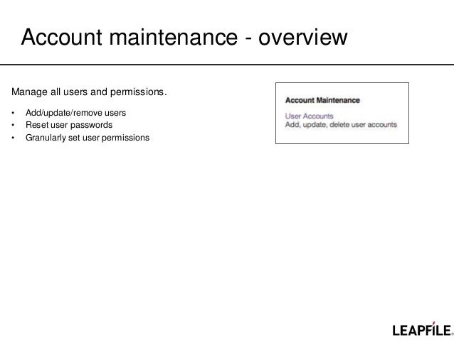 LeapFILE Admin Overview