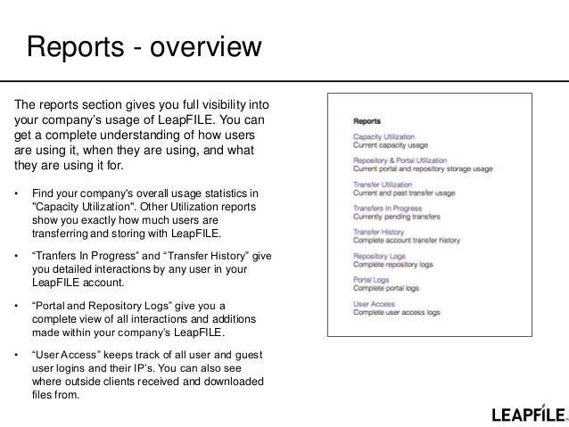 LeapFILE Admin Overview