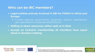 IRC Membership and growth | PPTX | Agriculture | Industries