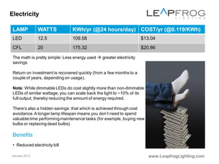 Comparing LEDs and CFLs | PDF