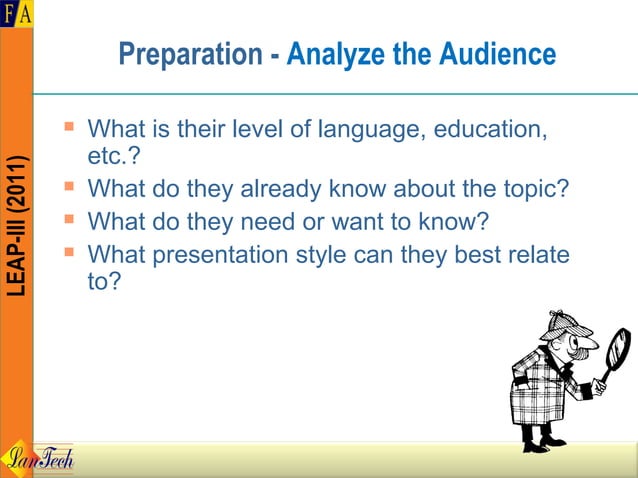 Preparing and Delivering an Effective Presentation