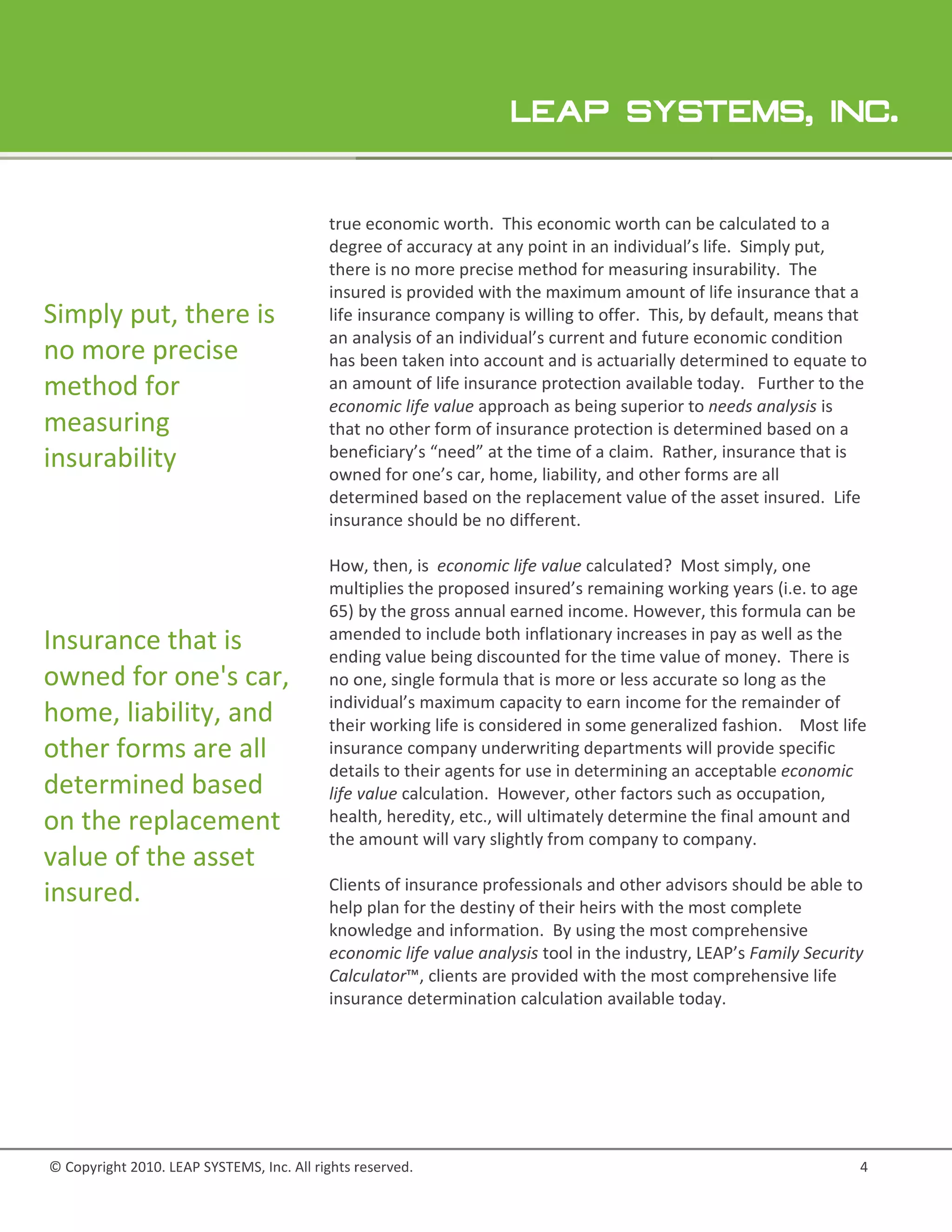 Leap Life Insurance White Paper | PDF