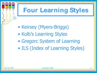Learning Styles & Videogames | PPT