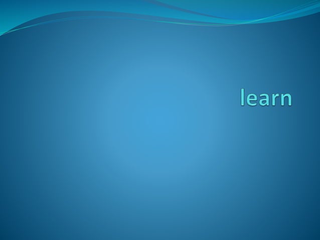 Learn | PPT