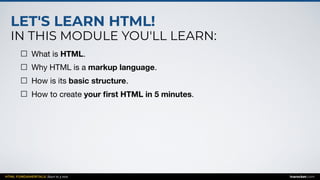 1- Learn HTML Fundamentals / Start in 5 Minutes | PDF | Web Design and ...