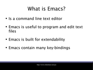 Learn Linux: Emacs | PPT