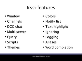 Learn Linux: Irssi | PPT