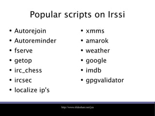 Learn Linux: Irssi | ODP