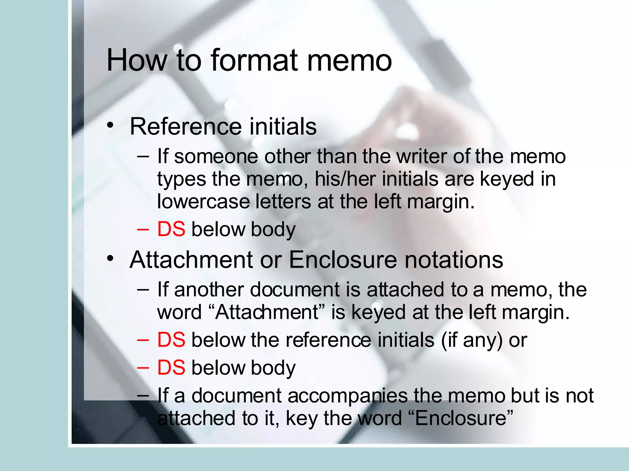 Learn To Format Memos & Email | PPT