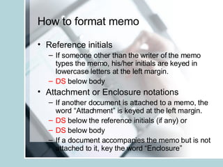 Learn To Format Memos & Email | PPT
