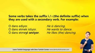 Learn Turkish grammar: "Verbals" in Turkish language | PPTX