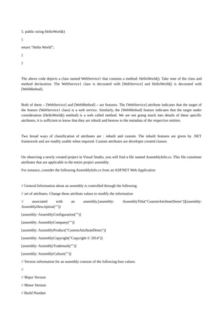 Learn about dot net attributes | PDF
