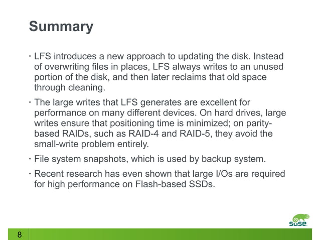 Learn About Log Structured File System Odp Operating Systems